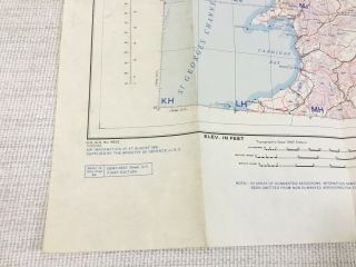 1951 Vintage Military Map Of Britain UK RAF Aviation Aeronautical ...