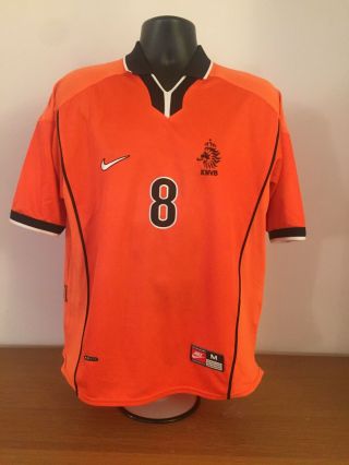 Netherlands Home Shirt 1998 World Cup BERGKAMP 8 Medium France 98 ...