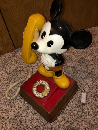 Vintage Mickey Mouse Telephone - Rotary Dial Phone 1976 Disney ...