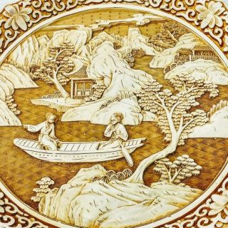 Vintage Chinese Hand Crafted Carved White Cinnabar Lacquer Plate 10 ...