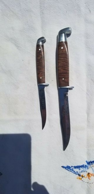 Vintage Queen Steel Twin Pak Fixed Blade Hunting Knives/ USA Made ...