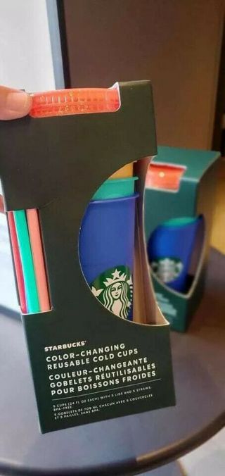 Starbucks 2020 Color - Changing Reusable Cold Cups 5 Pack | #25198842