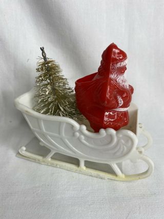 ROSEN ROSBRO HARD PLASTIC SANTA TREE SLEIGH CANDY CONTAINER | #25551231