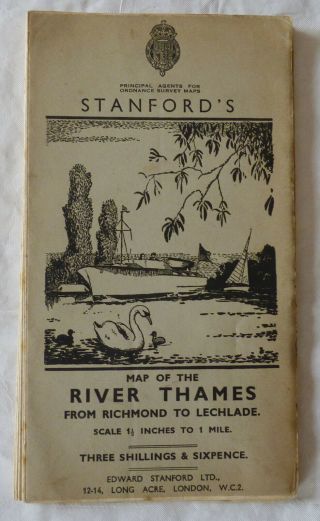 Stanford ' S Map Of The Thames From Richmond To Lechlade | #1244432