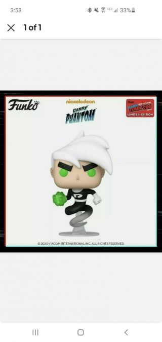 OFFICIAL NYCC 2020 CON STICKER FUNKO POP NICKELODEON - DANNY PHANTOM ...