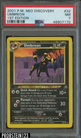 2001 Pokemon Neo Discovery 1st Edition Holo Umbreon 13 PSA 9 | #41840736