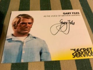 GERRY ANDERSON THE SECRET SERVICE JEREMY WILKIN JW1 AUTOGRAPH CARD UFO ...
