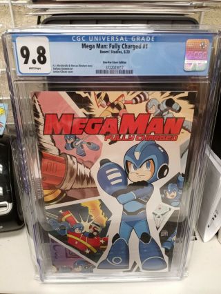 MEGA MAN FULLY CHARGED 1 CGC 9. 8 PEACH MOMOKO TRADE VARIANT BOOM ...