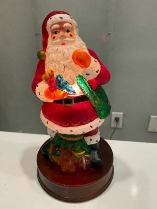 Merck Old World Christmas 1999 Santa With Feathered Friends Light Lamp ...