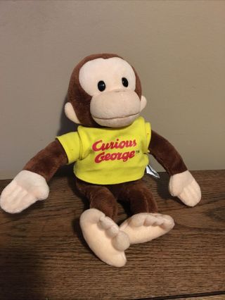 Applause Small 8 " Plush Curious George Monkey Bean Plush Stuffed ...