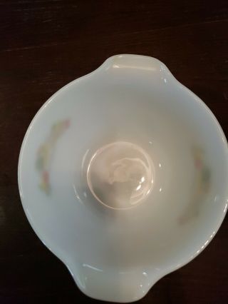 VINTAGE WHITE FIRE KING LARGE MIXING BOWL WITH CHICKEN & FRUIT 1 1/2 ...