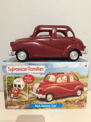 SYLVANIAN FAMILIES RED SALOON CAR FAMILY CAR FOR HOLIDAYS CHRISTMAS ...