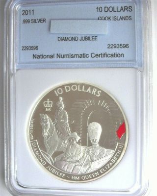 COOK ISLANDS 2011 SILVER 10 DOLLARS PERFECT PROOF DEEP CAMEO DIAMOND ...