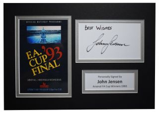 Nigel Winterburn Signed Autograph A4 Photo Mount Arsenal FA Cup Winners ...