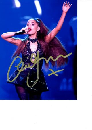 10X8 ARIANA GRANDE HAND SIGNED PHOTO WITH | #39005108