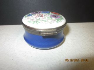 Crummles & Co ENAMEL CLOISONNE FLORAL TRINKET Pill BOX England | #58342322
