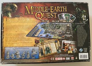 Middle - Earth Quest Board Game Fantasy Flight Rare 2009 Lord Of The ...
