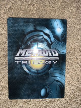 Rare Wii Metroid Prime Trilogy Collector Steel Box /w Instruction Book ...