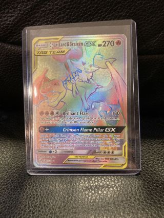 Pokemon Custom Charizard And Braixen GX Hyper Rare Rainbow Proxy Card ...